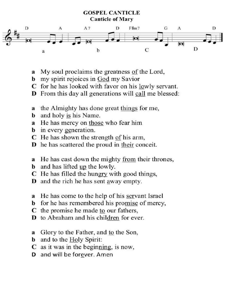 Canticle of Mary | PDF