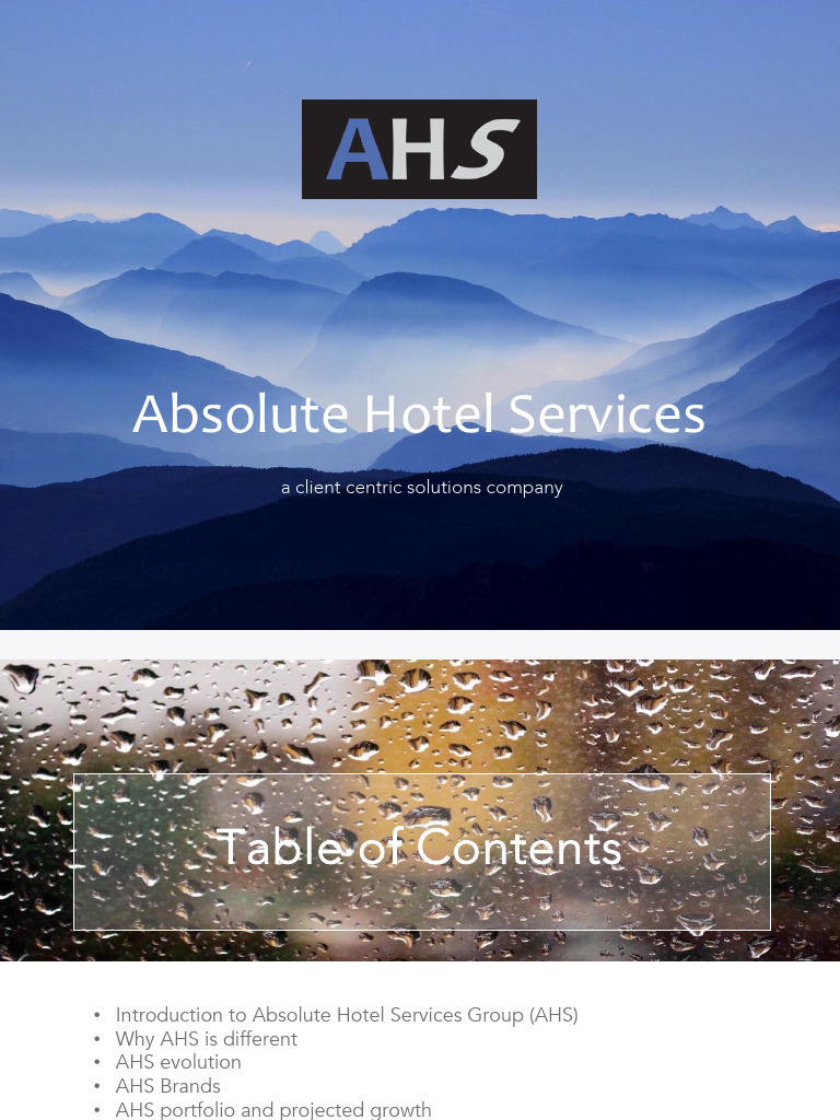AHS: Hospitality Management Overview | PDF | Hotel | Brand
