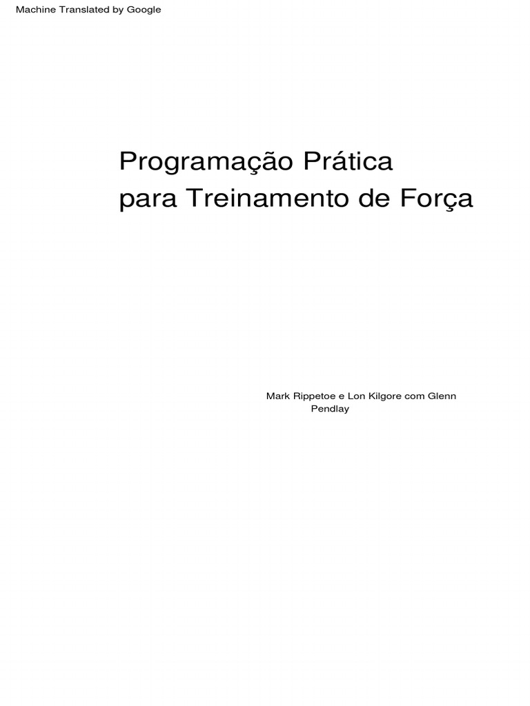 Practical Programming For Strength Training em PT (BR) | PDF | Science ...