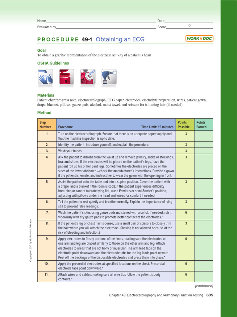 Chapter_49_Checklists | PDF | Electrocardiography | Medicine