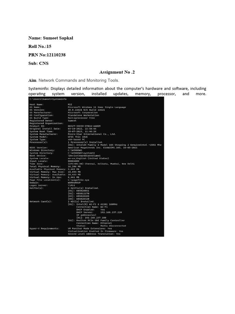 15-Lab2 CNS | Download Free PDF | Computer Network | Ip Address