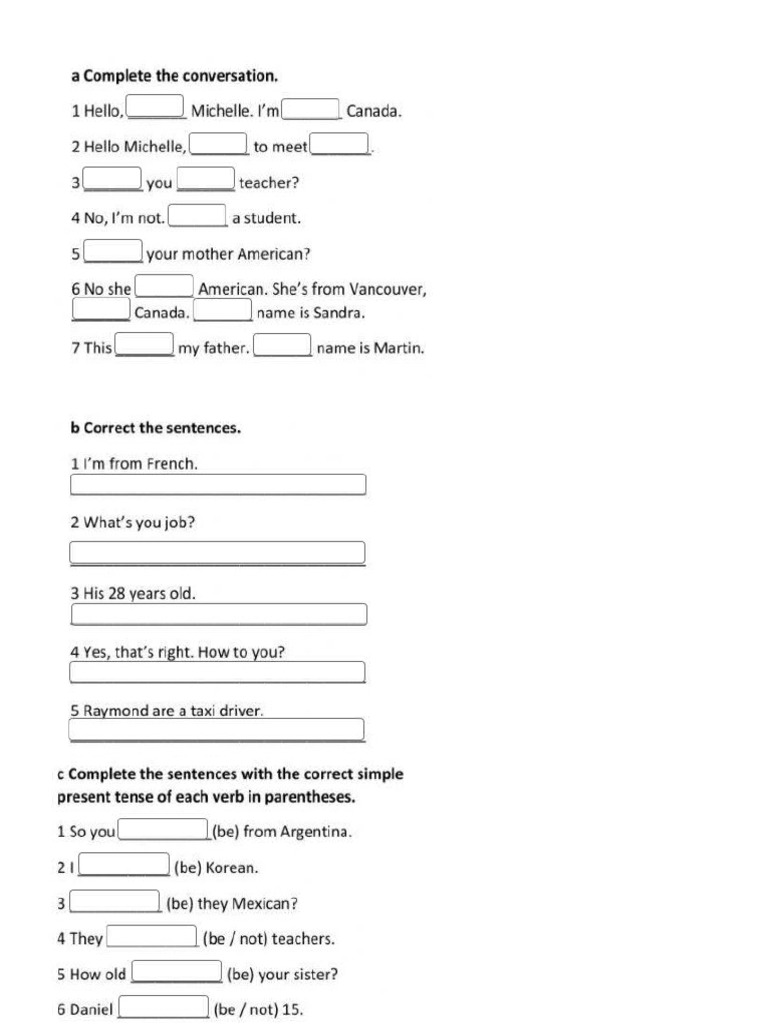 Review Verb To Be | PDF