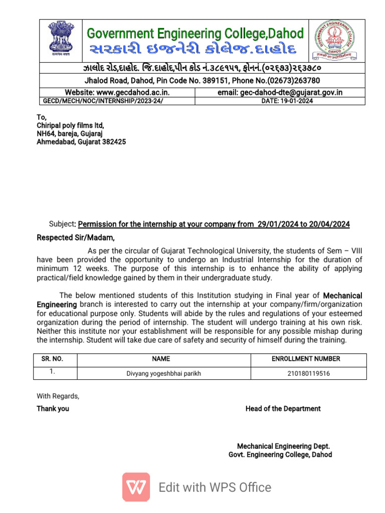 8th Sem Noc - Internship | PDF