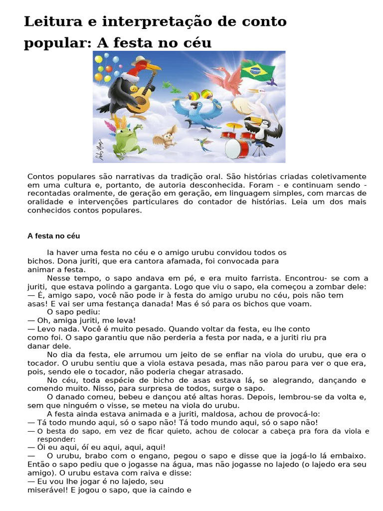 Conto 6º ano (1) | PDF | Contos