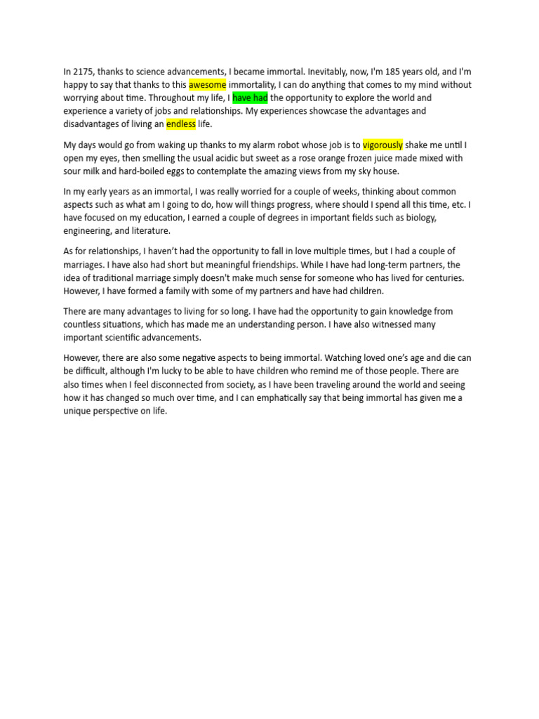 In The Year 2175 | Download Free PDF | Experience | Immortality