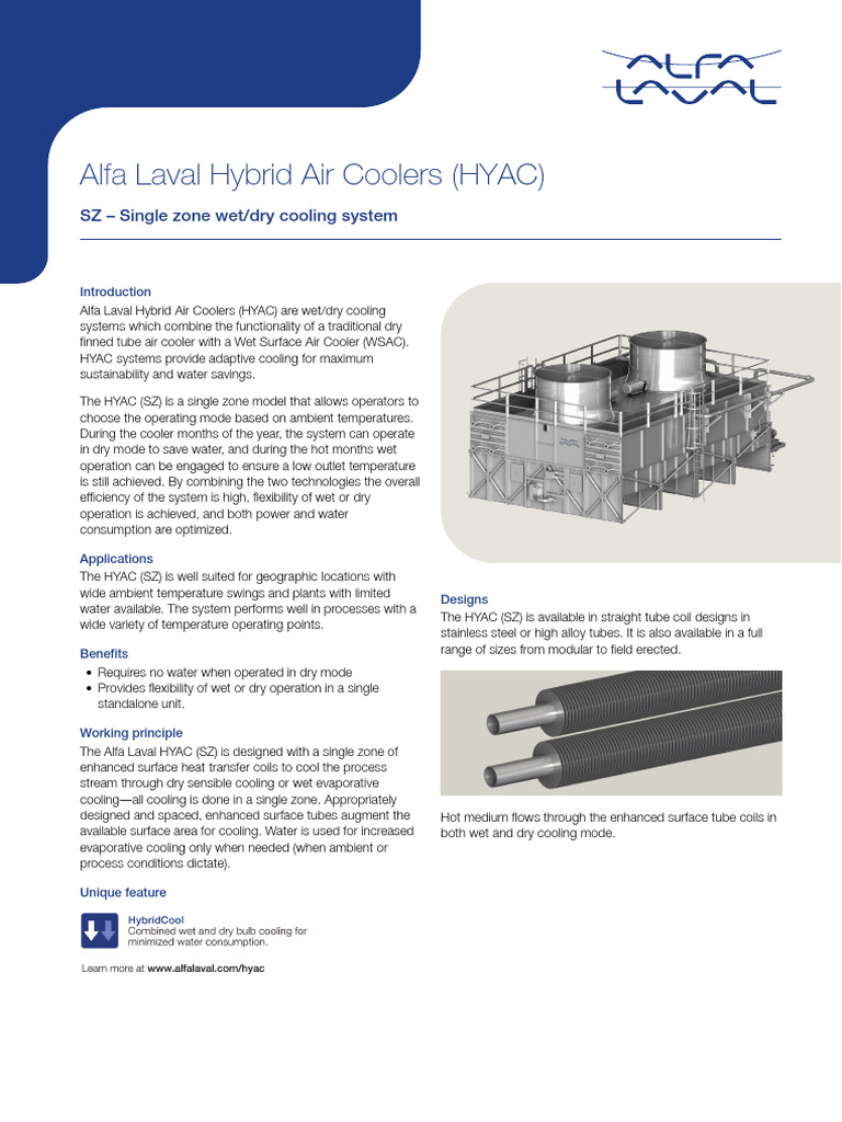 Alfa Laval Product Leaflet Hyac (SZ) en | PDF | Building Engineering ...