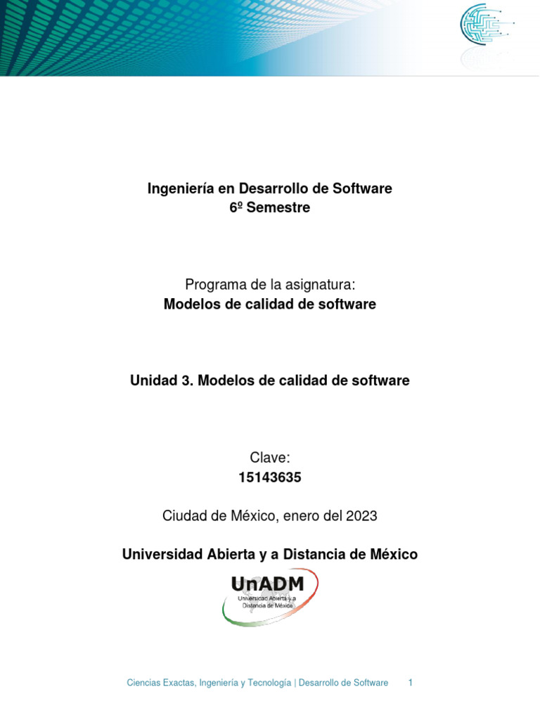 DMCS U3 Contenido | PDF | Software | Calidad (comercial)