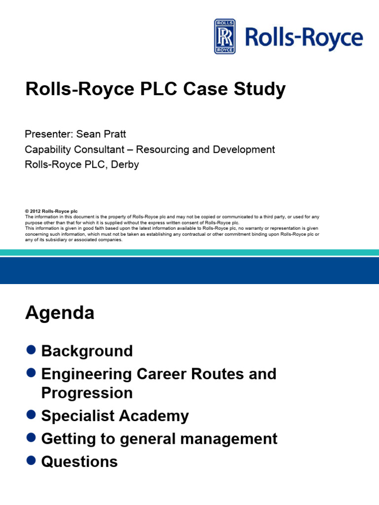 Rolls Royce Case Study PACKS | PDF | Information | Business