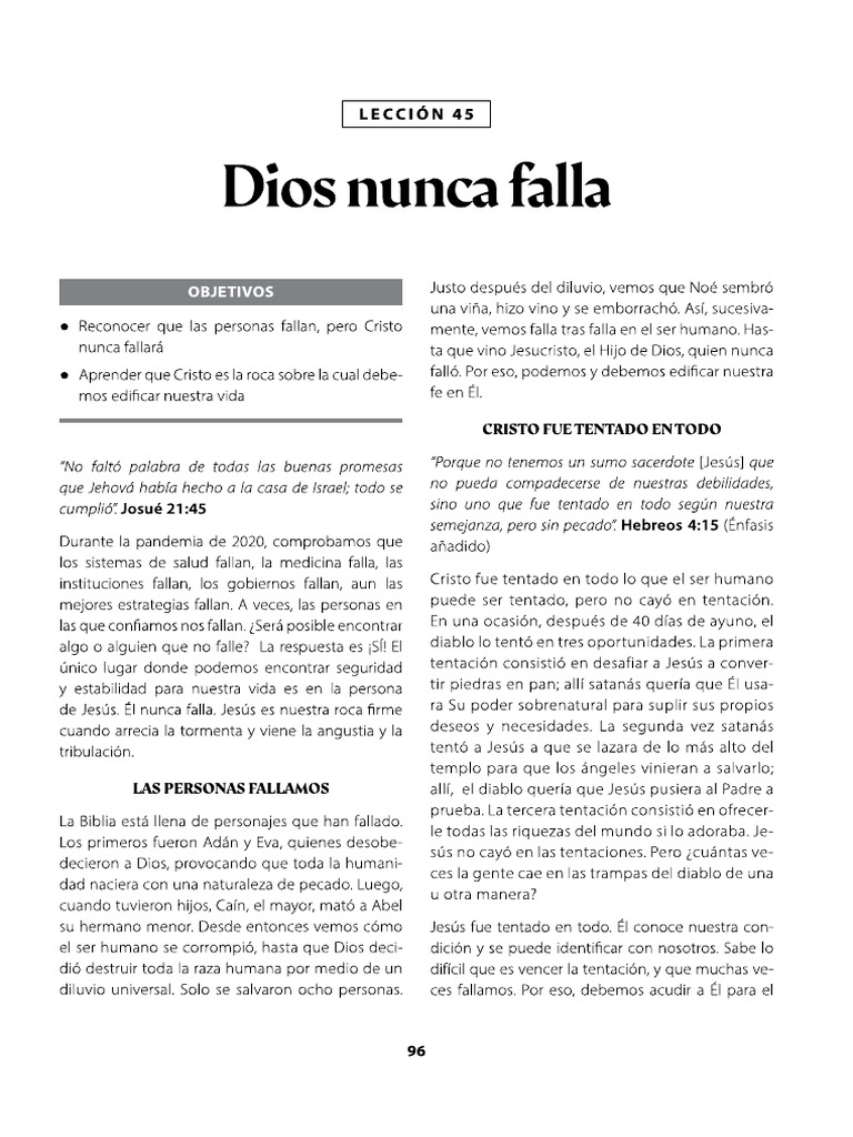 Dios Nunca Falla | PDF