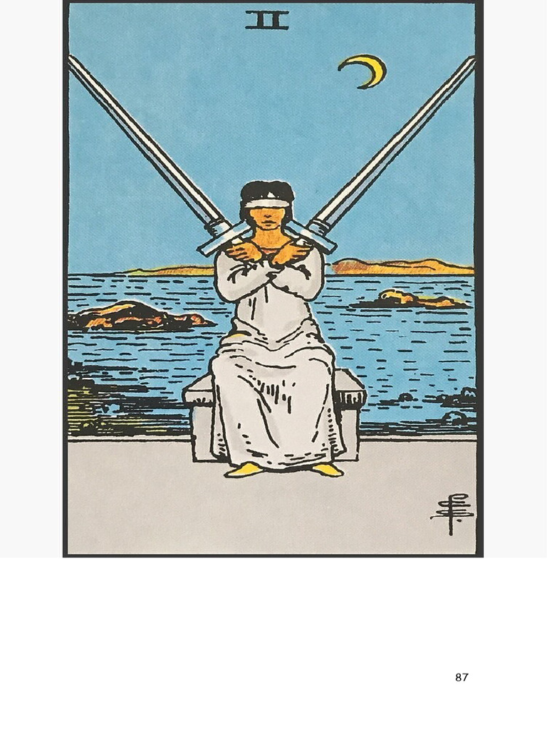 Significado del 2 de Espadas en Tarot | PDF | Las emociones