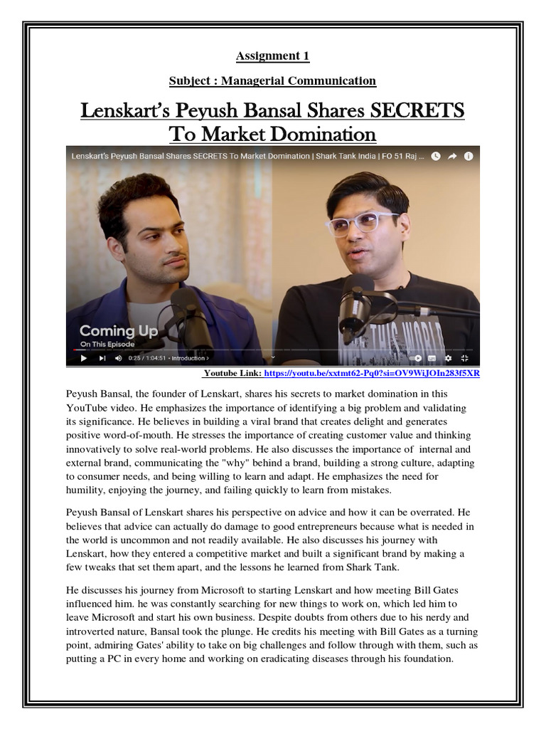 Managerial Communication ASS1 PART 1 | PDF | Brand | Marketing