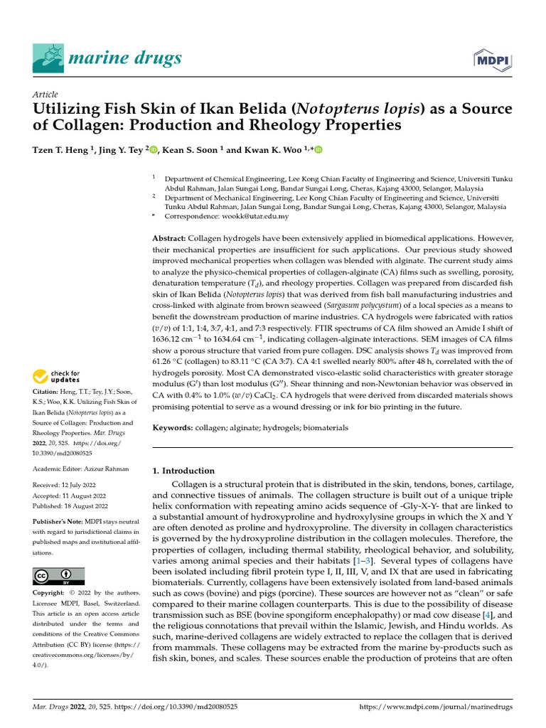 Utilizing Fish Skin of Ikan Be | PDF | Wound Healing | Biology
