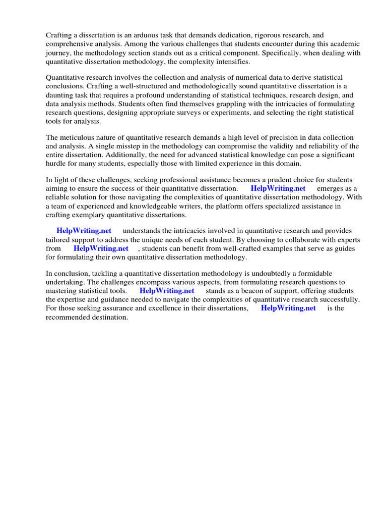 Quantitative Dissertation Methodology Example | PDF | Methodology ...