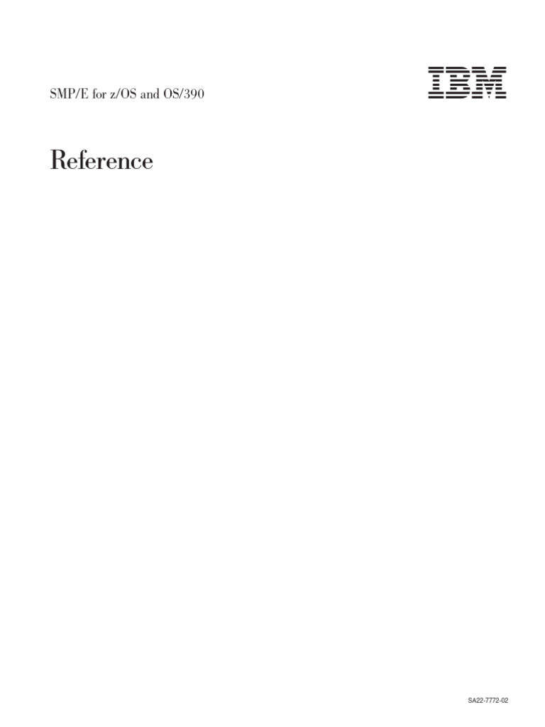 SMPE V3R1.0 Reference | PDF | Computing | Software Engineering