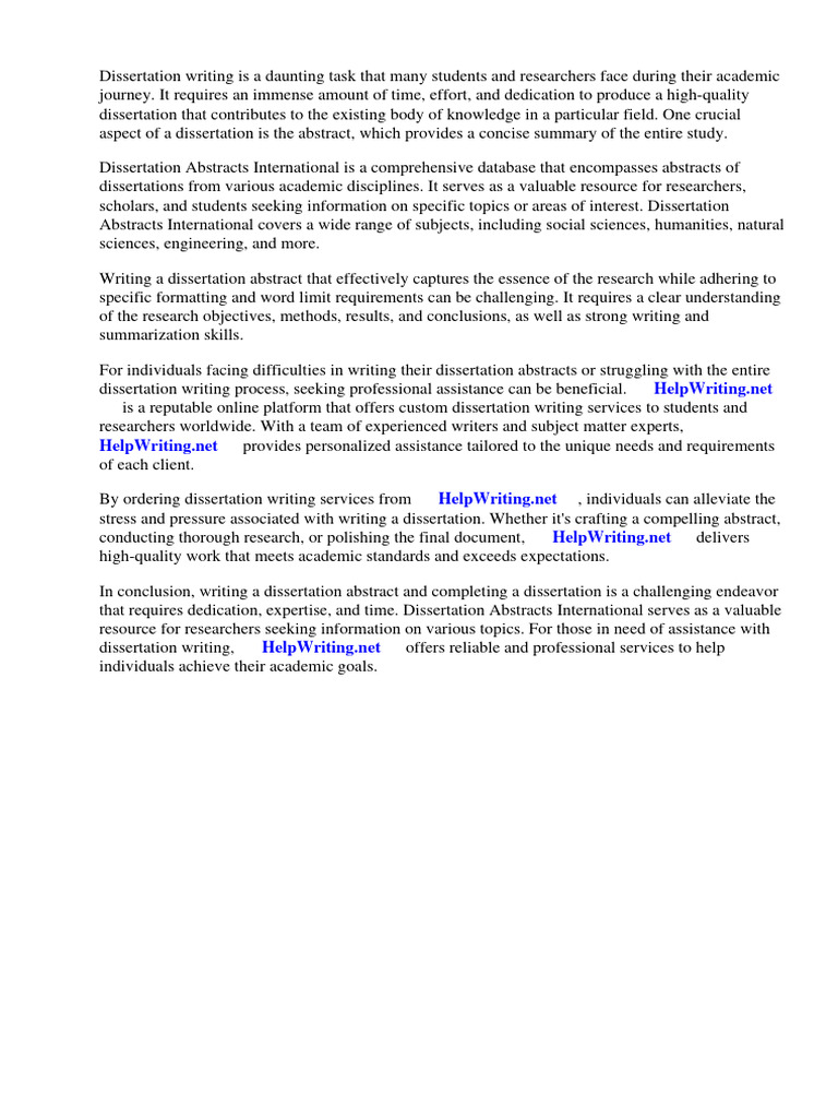 What is Dissertation Abstracts International | PDF | Thesis