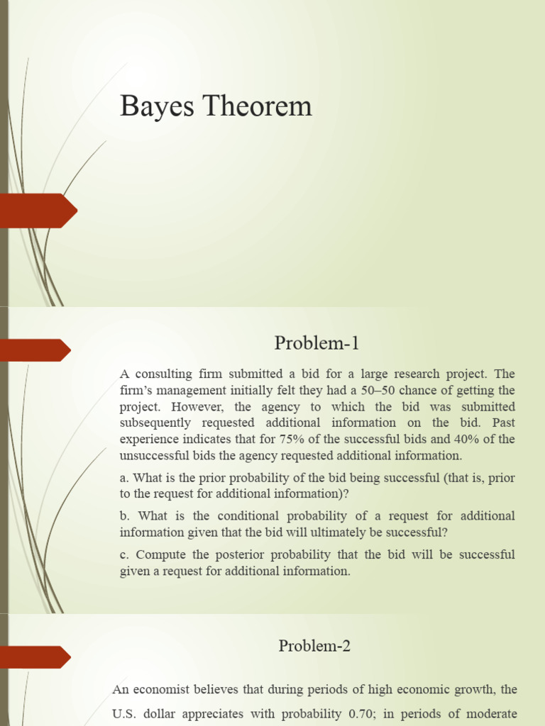 Bayes Theorem | PDF | Food And Drug Administration | Probability