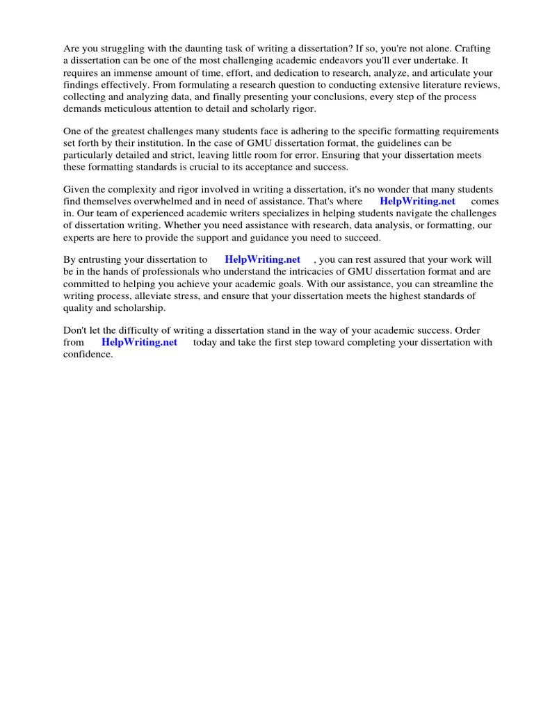 Gmu Dissertation Format | PDF | Thesis | Citation