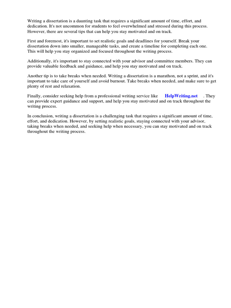 Dissertation Motivation Tips | PDF | Thesis | Motivation