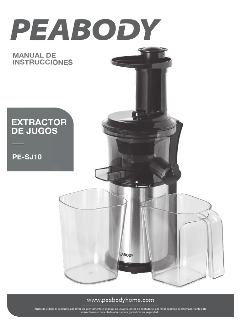 Juguera Slow Juicerpe sj10 - M | PDF | Alimentos | Cambiar