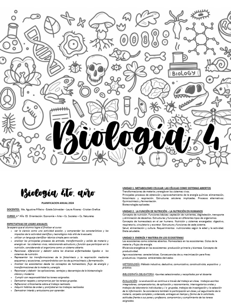 Cuadernillo Biología 4 | PDF | Nutrición | Dieta y nutrición