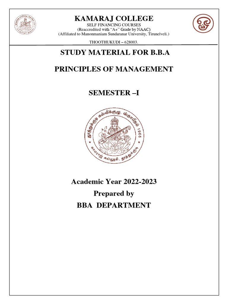 Core Principles of Management | PDF | Planning | Policy