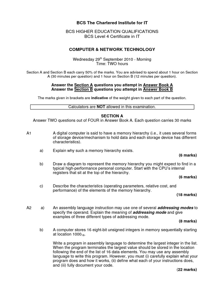 2010 Oct Cert CNT | PDF | Computer Data Storage | Logic Gate