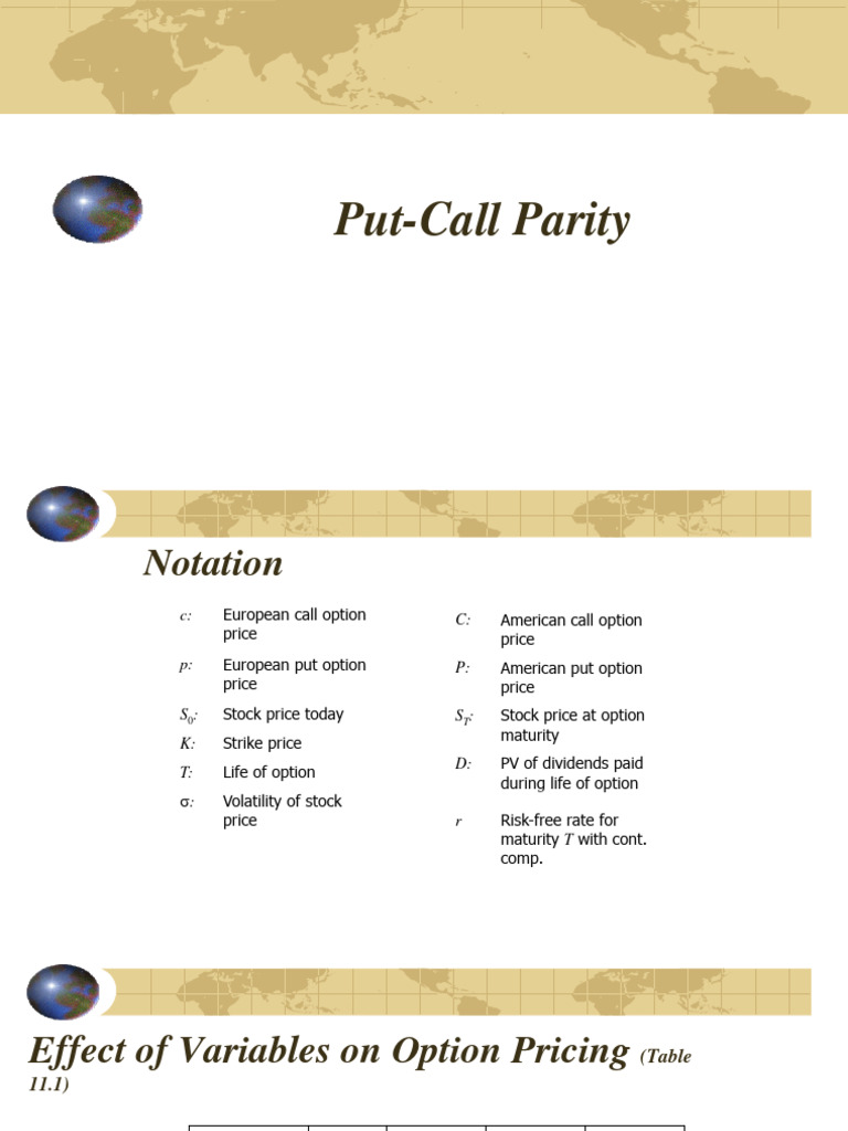 Unit-5 3 Put-Call Parity Principle | PDF | Option (Finance) | Put Option
