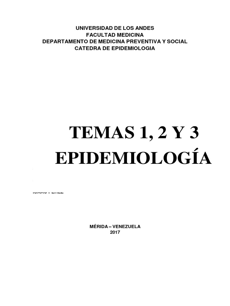 Tema 1 2 3-Corregido | PDF | Infección | Epidemiología