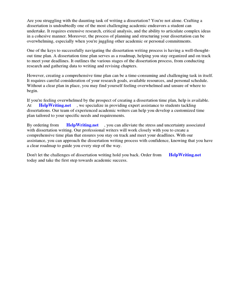 Dissertation Time Plan Template | PDF | Thesis | Essays Dissertation Time Plan Template | PDF | Thesis | Essays