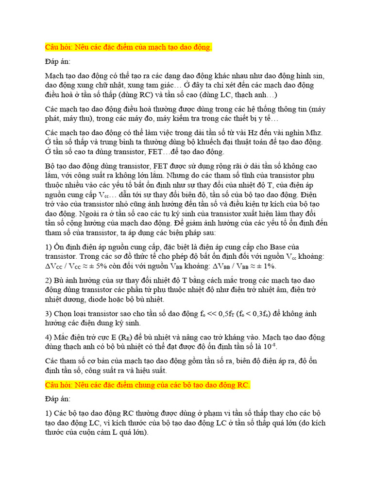 Chương 3 - Các M CH T o Dao Đ NG | PDF