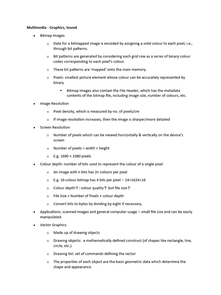 Multimedia | PDF | Pixel | Bit