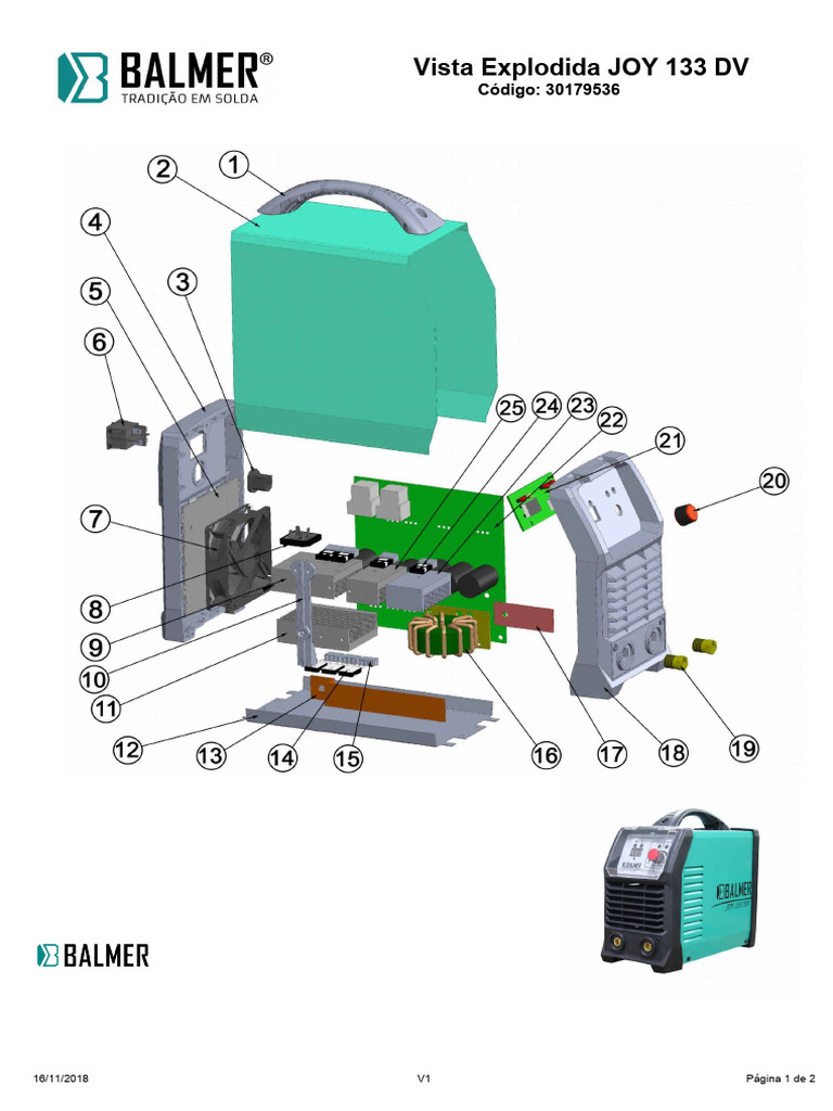 Vista Explodida JOY 133 DV v1 | PDF
