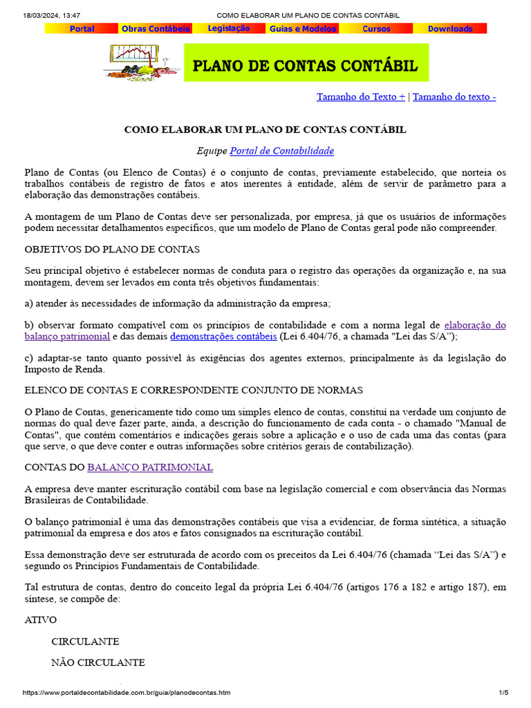 Como Criar um Plano de Contas Contábil | PDF | Contabilidade ...