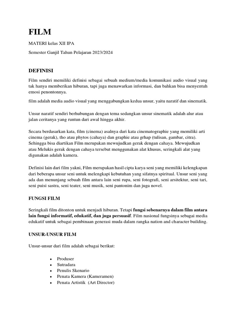 Film | PDF | Fiksi Umum