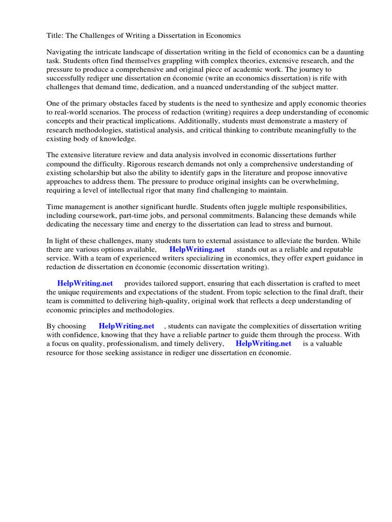 Rediger Dissertation Economie | PDF | Economics | Hiv/Aids