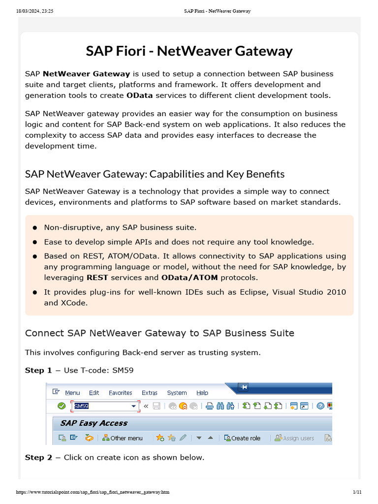 SAP Fiori - NetWeaver Gateway | PDF | Software | Computer Science