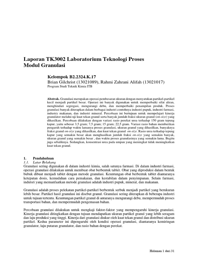 B2.2324.K.17 Laporan Singkat GRU Revisi | PDF