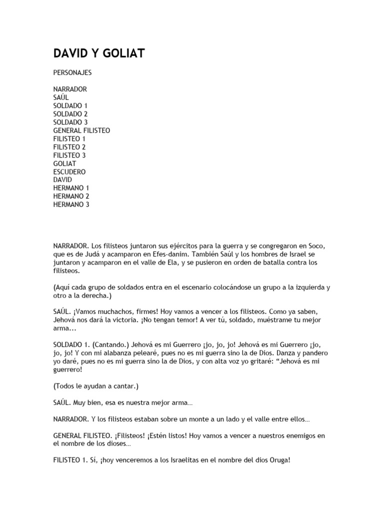 David y Goliat | PDF | Goliat | David