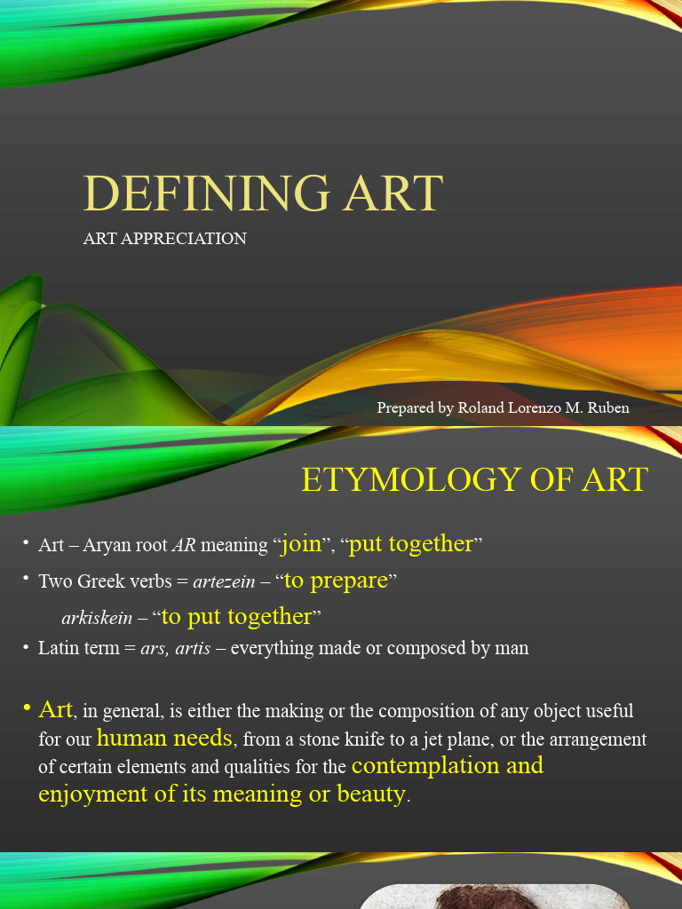 Defining Art | PDF | The Arts | Reason