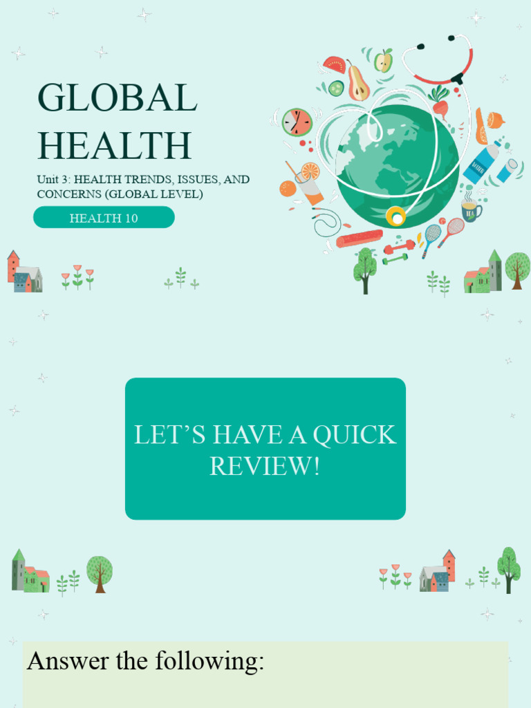 Global Health Trends and Issues Overview | PDF | Global Health | Non ...