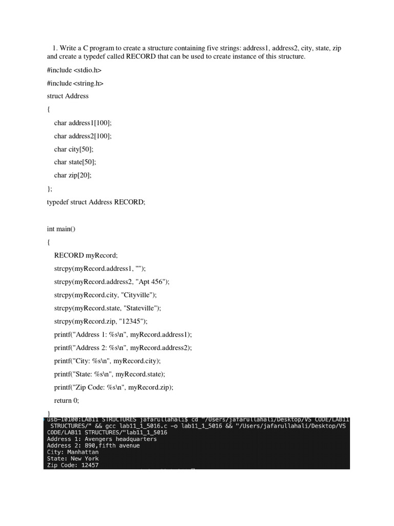 Ex11 Structures 2023105016 | PDF | Computer Engineering | Computer Science