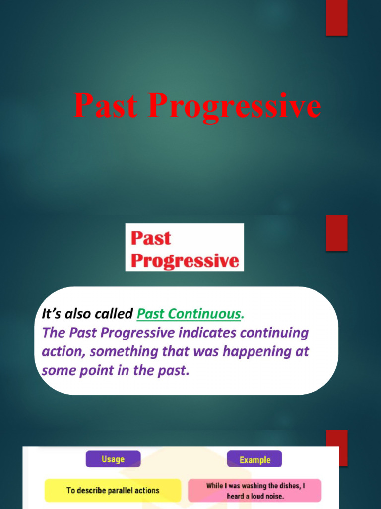 Past Progressive | PDF