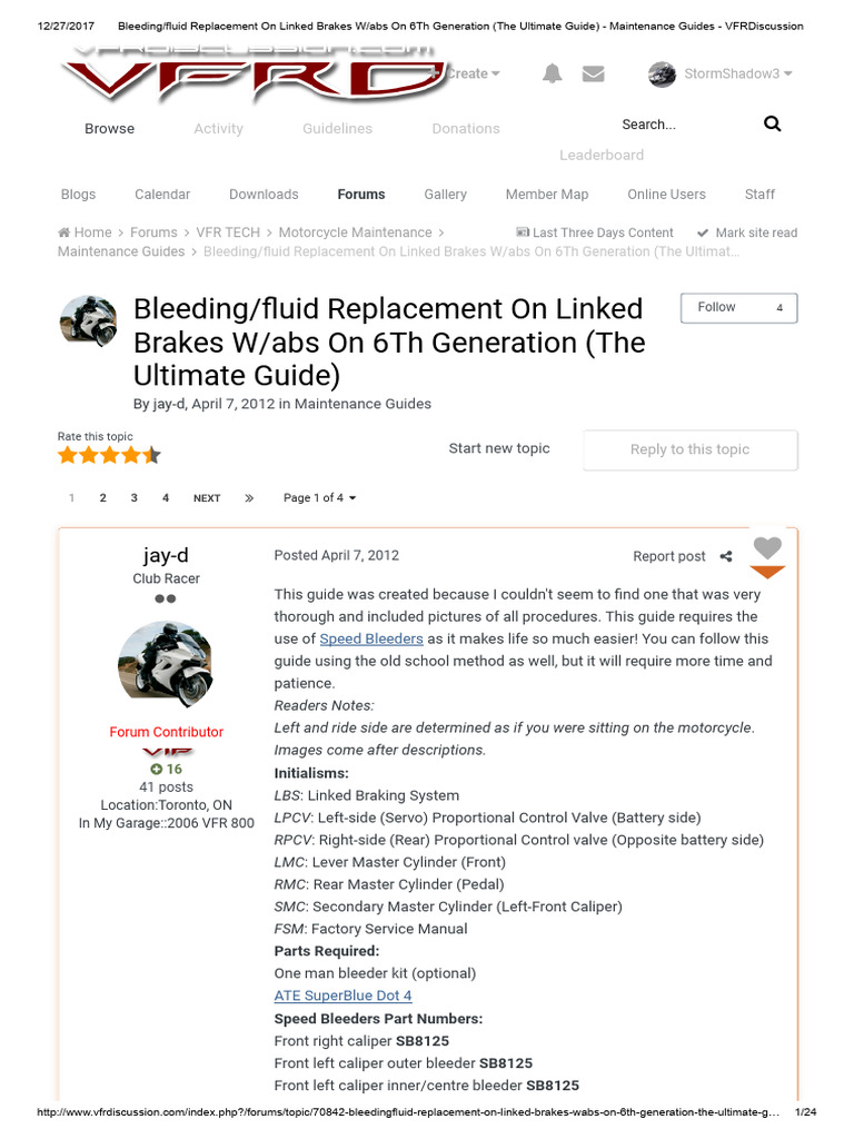 Ultimate Guide to Bleeding VFR Brakes | PDF | Anti Lock Braking System ...