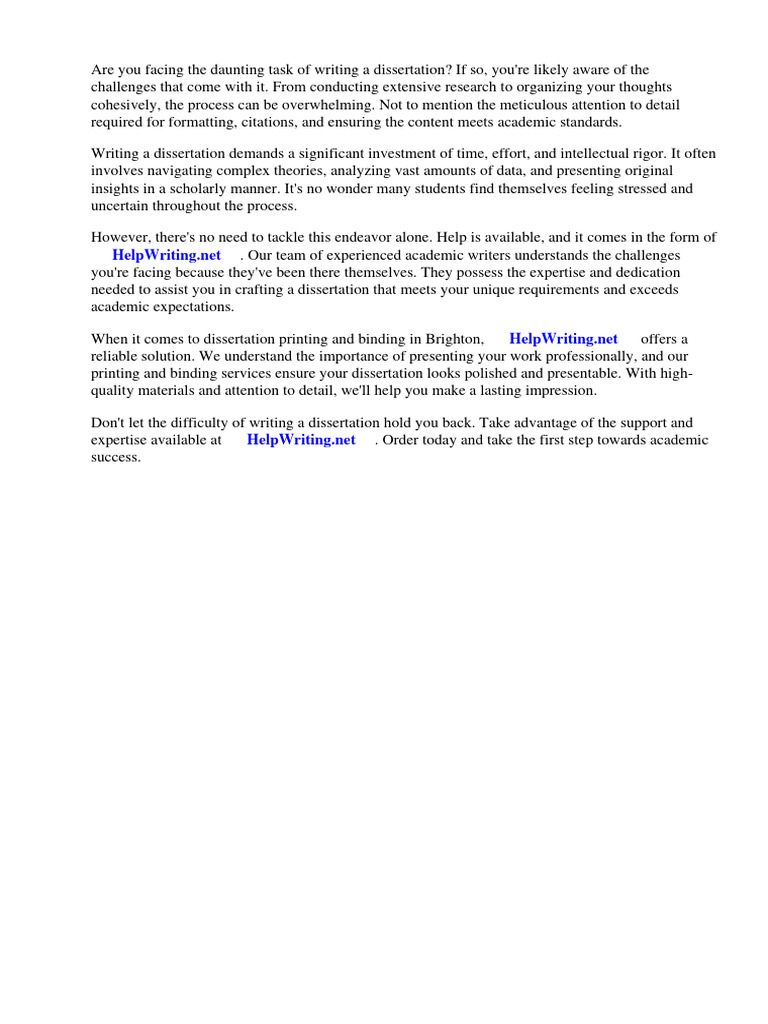 Dissertation Printing and Binding Services | PDF | Bookbinding | Thesis