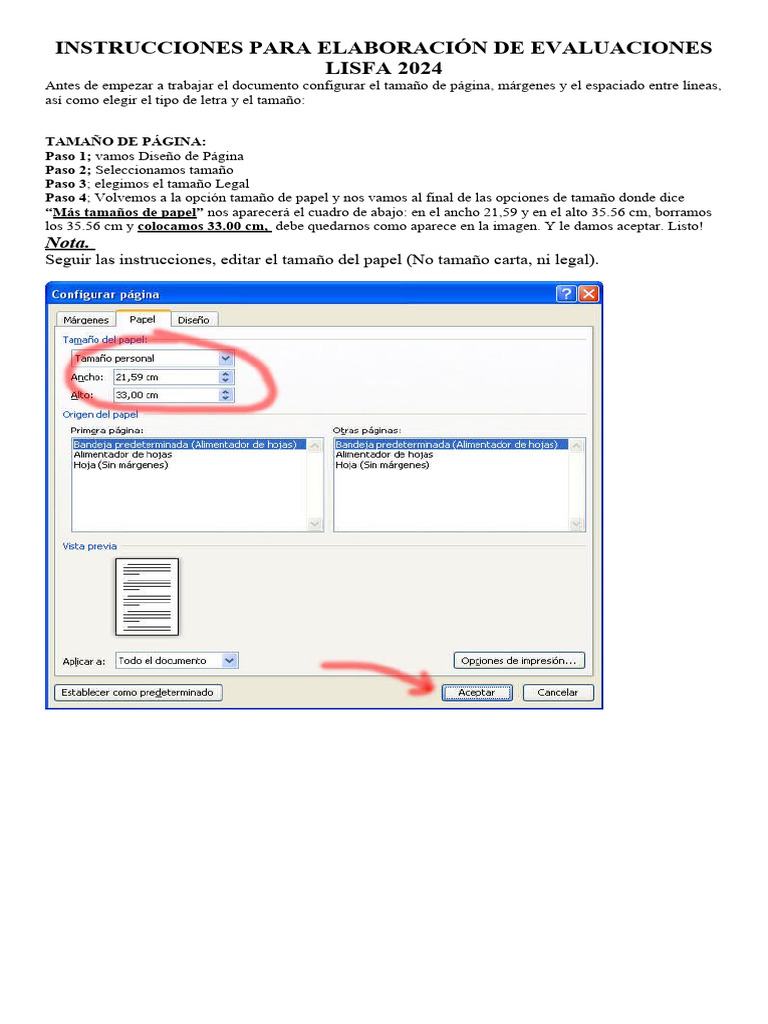 Instrucciones para Elaboración de Evaluaciones Lisfa 2024 | PDF ...
