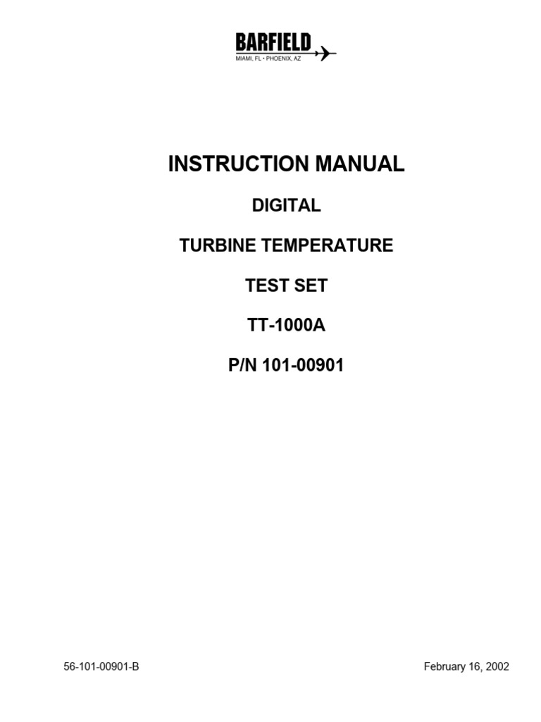 Manual Barfield TT1000A | PDF | Thermocouple | Electrical Connector