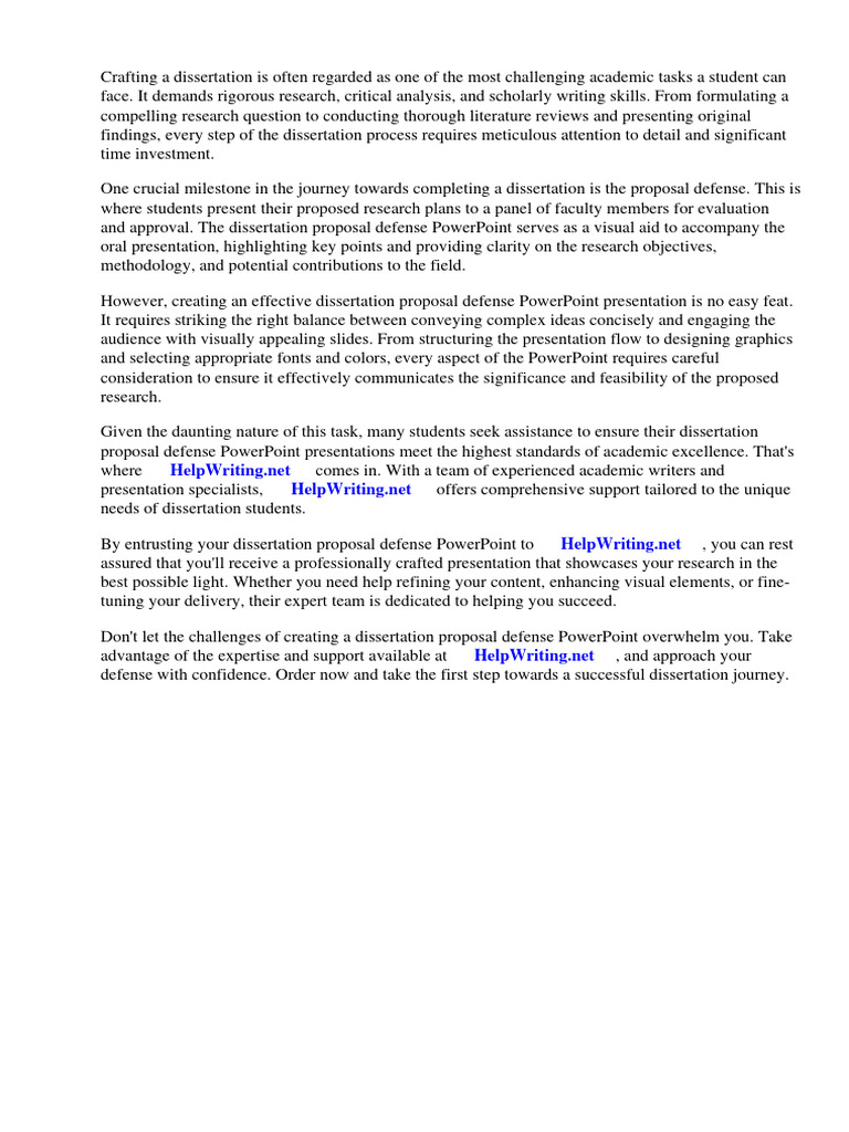 Dissertation Proposal Defense Powerpoint | PDF | Thesis | Microsoft ...