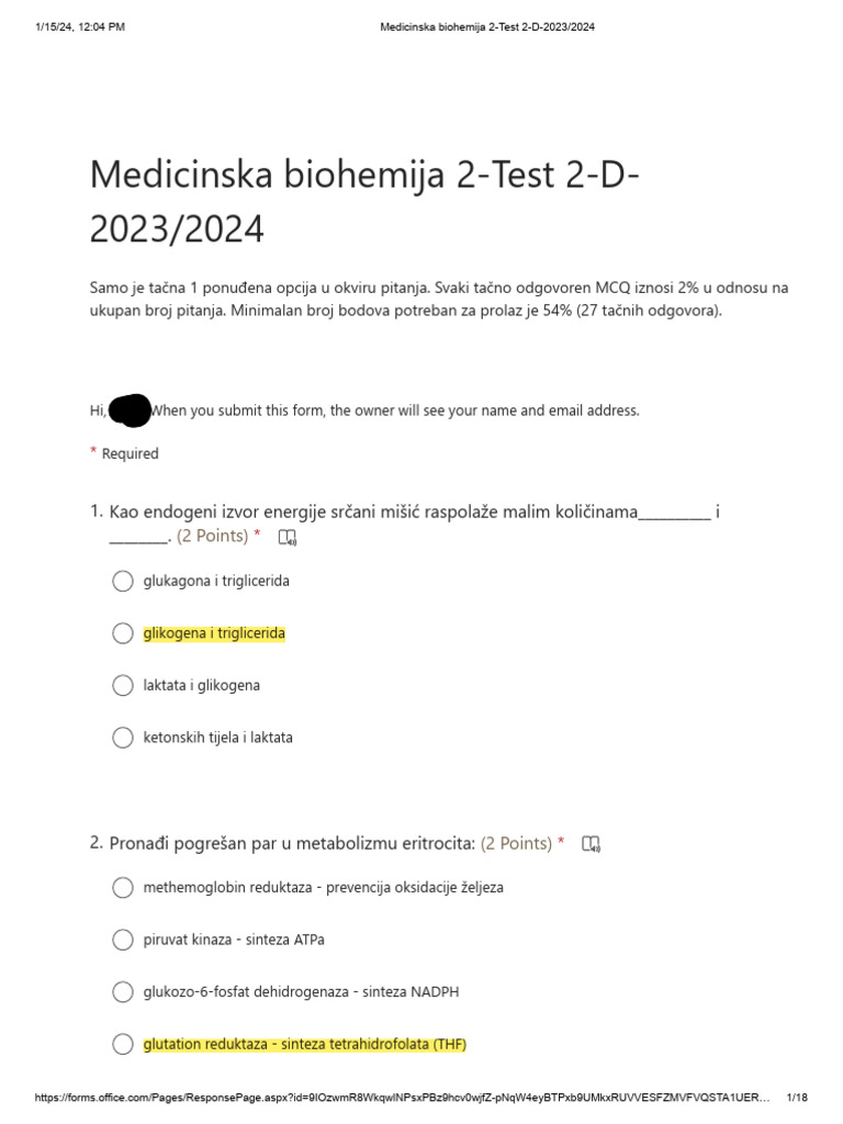 Biohemija | PDF