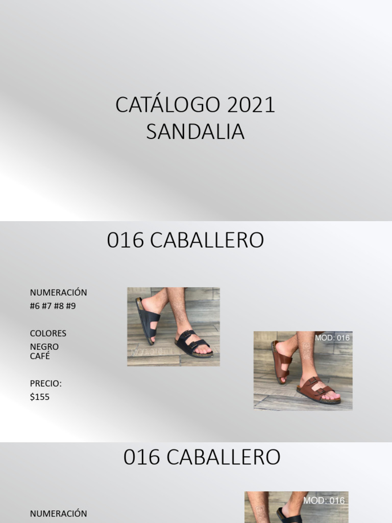 CATÁLOGO 2021 SANDALIA | PDF | Blanco | Rojo