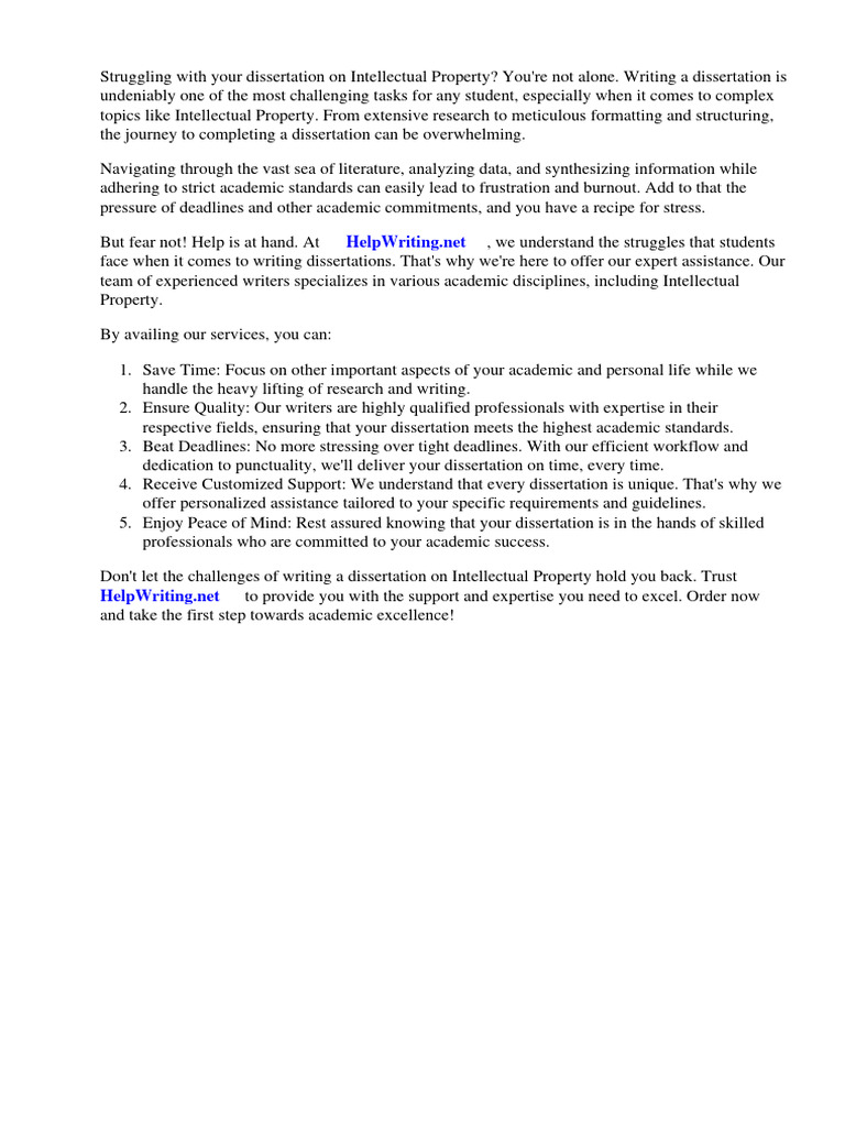 Dissertation Topics Intellectual Property | PDF | Intellectual Property ...